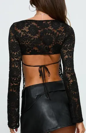 Princess Polly Open Back Lace Top
