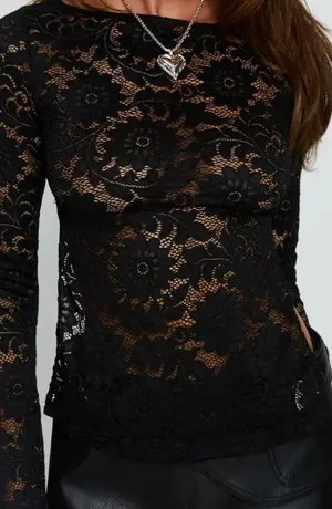 Princess Polly Open Back Lace Top