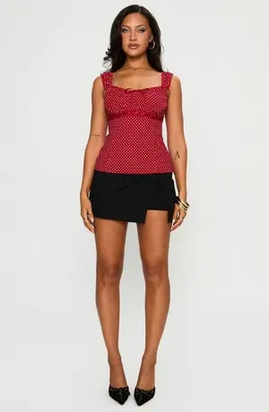 Princess Polly Garconne Polka Dot Top
