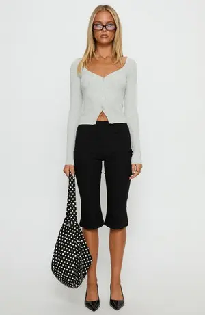 Princess Polly Sorenna Rib Cardigan - Grey