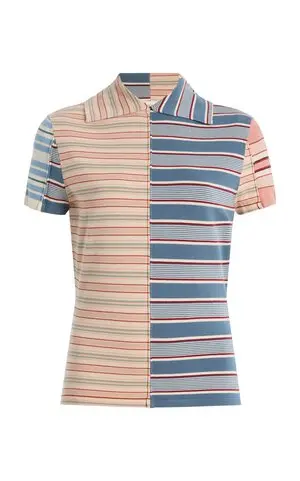 Zimmermann Rebellion D Knit Polo Shirt - Stripe