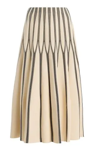 Zimmermann Rebellion Knit Midi Skirt - Stripe