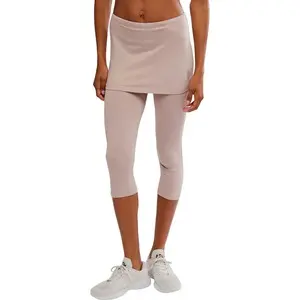Free People Skirted Capri Leggings - Sandy