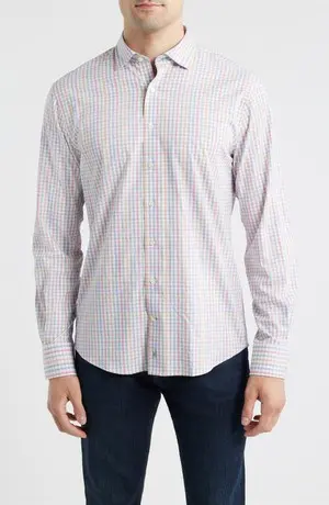 Johnnie-o Albie Gingham Check Everyday Performance Button-up Shirt
