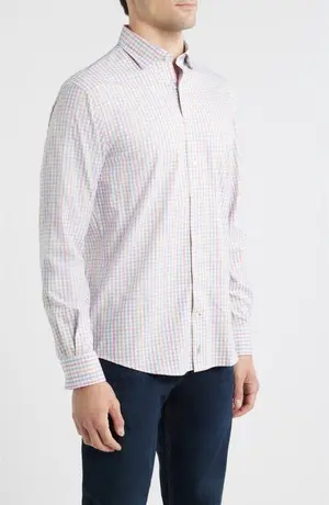 Johnnie-o Albie Gingham Check Everyday Performance Button-up Shirt