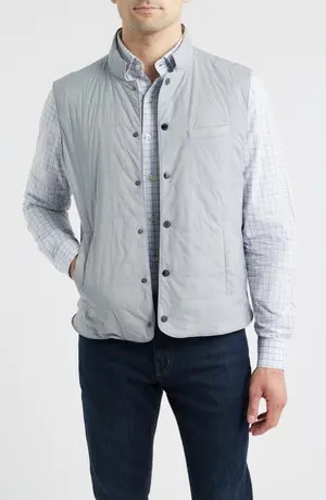Johnnie-o Bauer Quilted Water-resistant Vest - Gray