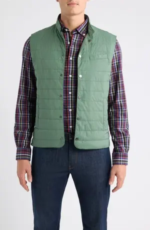Johnnie-o Bauer Quilted Water-resistant Vest - Kelp