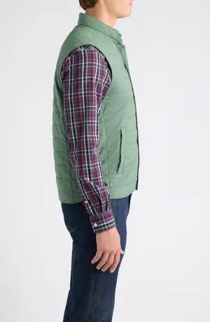 Johnnie-o Bauer Quilted Water-resistant Vest - Kelp