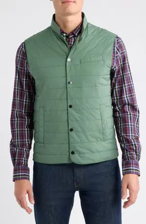 Johnnie-o Bauer Quilted Water-resistant Vest - Kelp