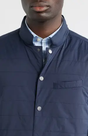 Johnnie-o Bauer Quilted Water-resistant Vest - Navy