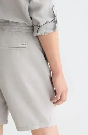 Scotch & Soda Cotton & Linen Chino Shorts - Grey
