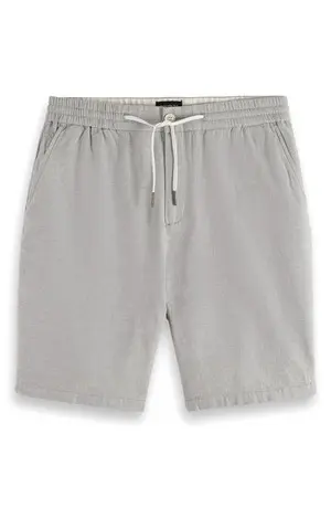 Scotch & Soda Cotton & Linen Chino Shorts - Grey