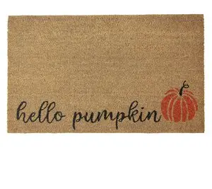 NORTHLIGHT Coir 'hello Pumpkin' Harvest Doormat 18'x 30 - One-color