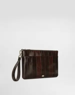 Dolce & Gabbana Eel Leather Necessaire - Brown