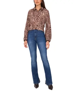 Vince Camuto Printed Raglan Sleeve Shirt
