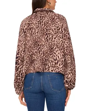 Vince Camuto Printed Raglan Sleeve Shirt
