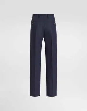 Dolce & Gabbana Linen Tailored Pants - Blue