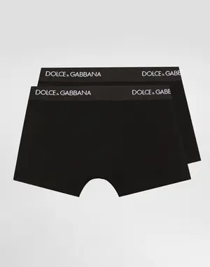 Dolce & Gabbana Boxer Two-pack With Branded Elastic - Black