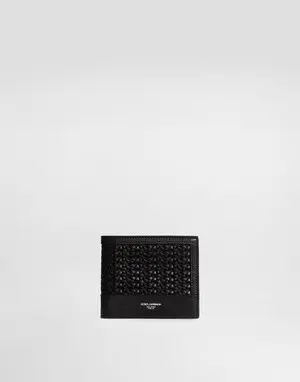 Dolce & Gabbana Woven Plongé Calfskin Wallet - Black