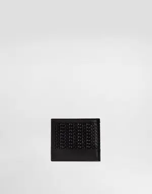 Dolce & Gabbana Woven Plongé Calfskin Wallet - Black