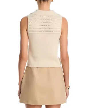 French Connection Nellis Pointelle Stripe Top