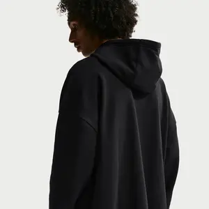 Nike Sportswear Club Oversized French Terry Pullover Hoodie - Black