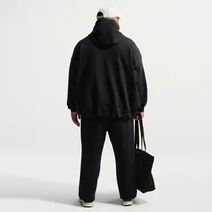 Nike Sportswear Club Oversized French Terry Pullover Hoodie - Black