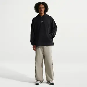 Nike Sportswear Club Oversized French Terry Pullover Hoodie - Black