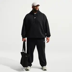 Nike Sportswear Club Oversized French Terry Pullover Hoodie - Black