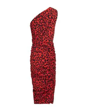 Dolce & Gabbana Midi Leopard-print One-shoulder Dress