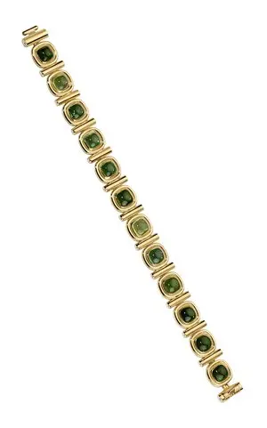 JADE RUZZO Gilda 18k Yellow Gold Tourmaline And Diamond Bracelet