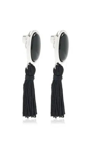 JULIETTA Jude Tasseled Onyx Earrings