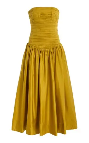 Aje Marigold Ruched Midi Dress