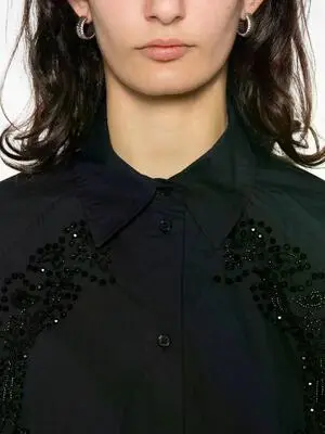 Sandro Embroidered Floral Shirt