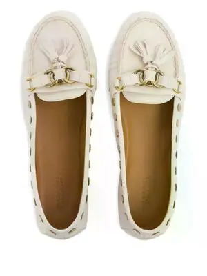 Isabel Marant Étoile Faxel Studded Leather Loafers - Neutrals
