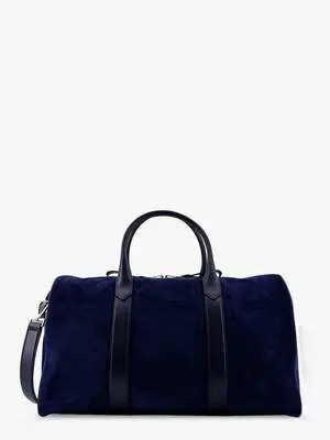 TOM FORD Suede Travel Bag With Logo - Blue