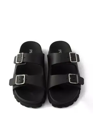 Prada Buckle-strap Sandals - Black