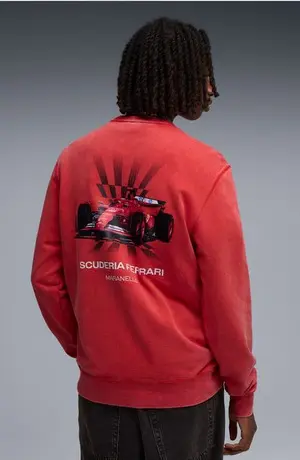 PUMA Ferrari Graphic Sweatshirt - Rosso Corsa