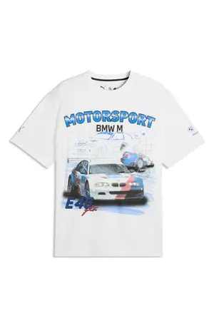 PUMA Bmw M Motorsport Cotton Graphic T-shirt - Puma White
