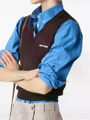 Miu Miu Wool Vest - Brown