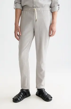 Scotch & Soda Warren Cotton & Linen Pants Grey
