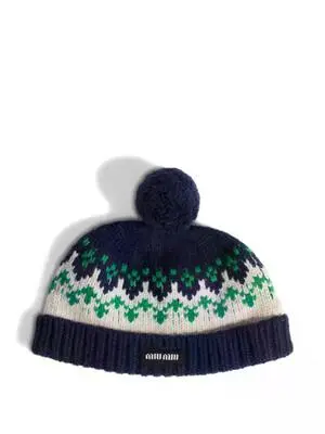 Miu Miu Wool Beanie - Blue