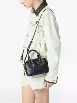 Miu Miu Arcadie Leather Tote - Black