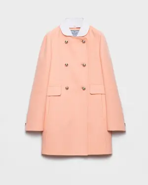 Prada Lightweight Cashmere Pea Coat - Apricot