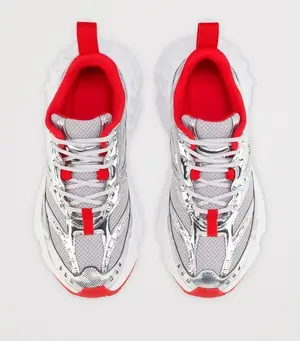 CHRISTIAN LOUBOUTIN So Flo Mesh Runner Sneakers - Silver