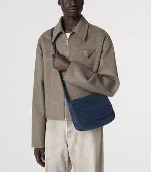 Bottega Veneta Suede Veneto Messenger Bag - Blue