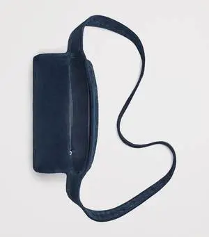 Bottega Veneta Suede Veneto Messenger Bag - Blue