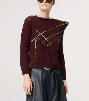 Loewe Wool-blend Contrast-stitch Sweater