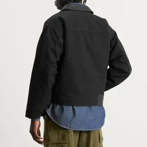 FRIZMWORKS Heavy Canvas Destroyed Work Jacket - Black