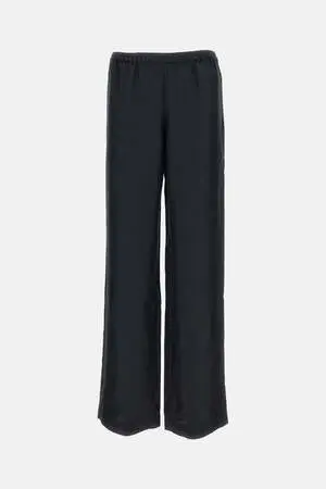 Loulou De Saison Alera Silk Trousers Nero
